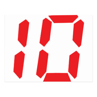 Clock Digital Number Postcards | Zazzle