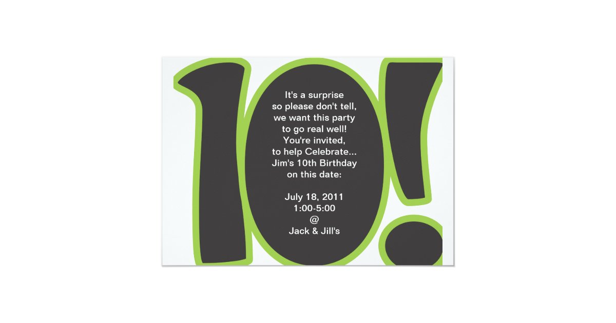 10th Birthday Invite Zazzle 10th-birthday-invite-zazzle