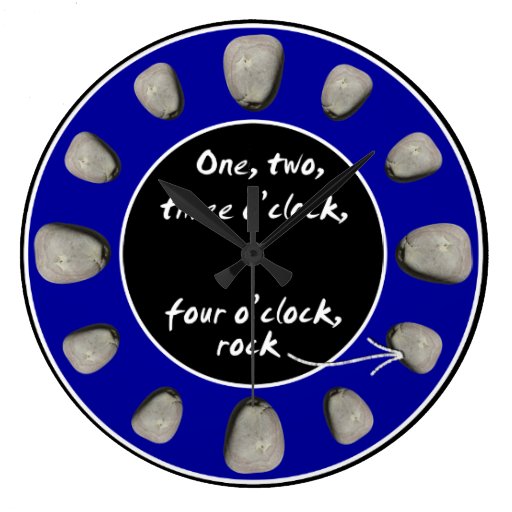 1 2 3 4 O clock Rock Clock Electric Blue Zazzle