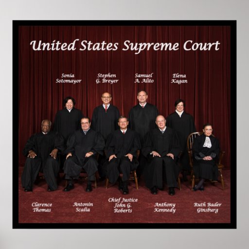 2013 United States Supreme Court Justices Poster | Zazzle