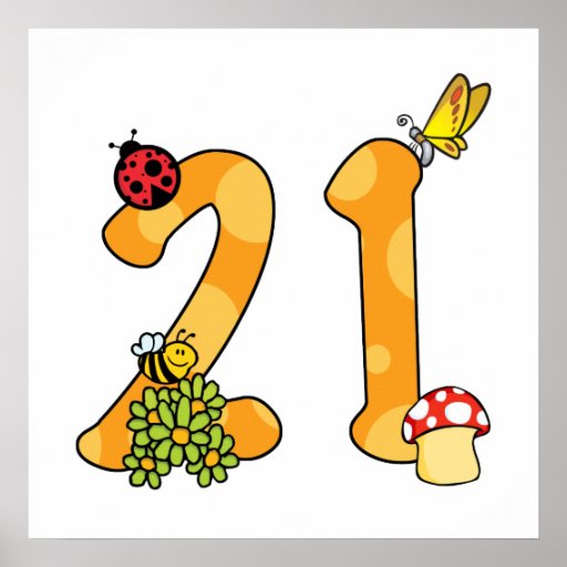 21st Birthday Garden Theme Print Zazzle