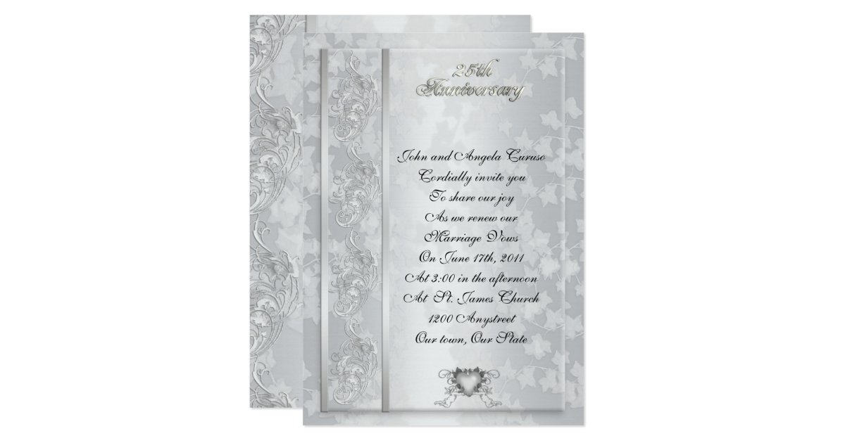 25th Anniversary Vow Renewal Invitation Zazzle 25th-anniversary-vow-renewal-invitation-zazzle