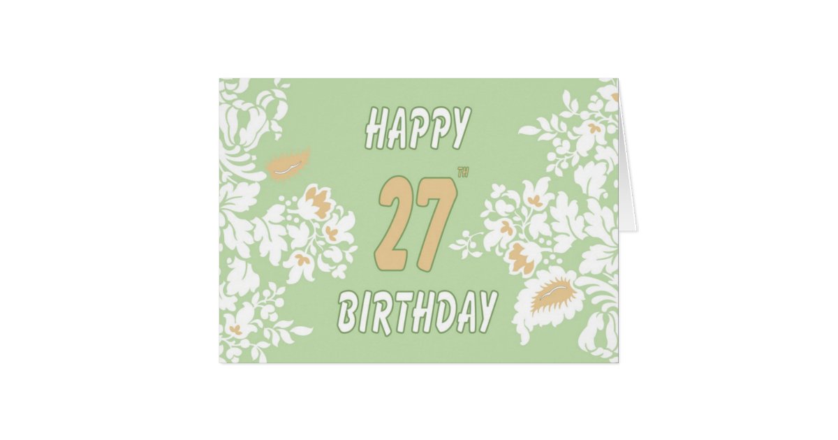 27th Birthday Greeting Card Zazzle 27th-birthday-greeting-card-zazzle