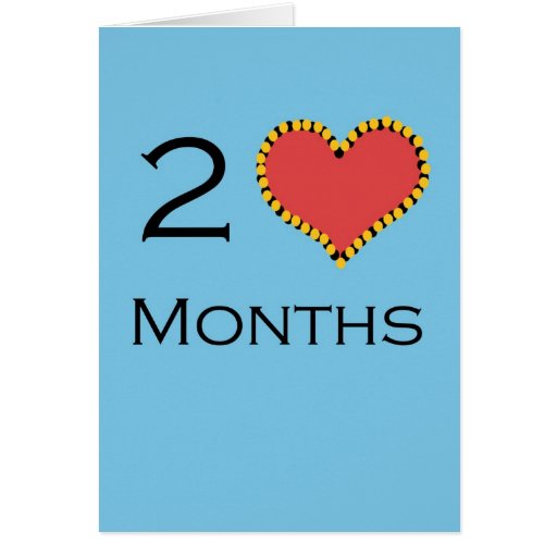 2 Month Anniversary Greeting Card Zazzle 2 Month Anniversary Greeting Card Zazzle