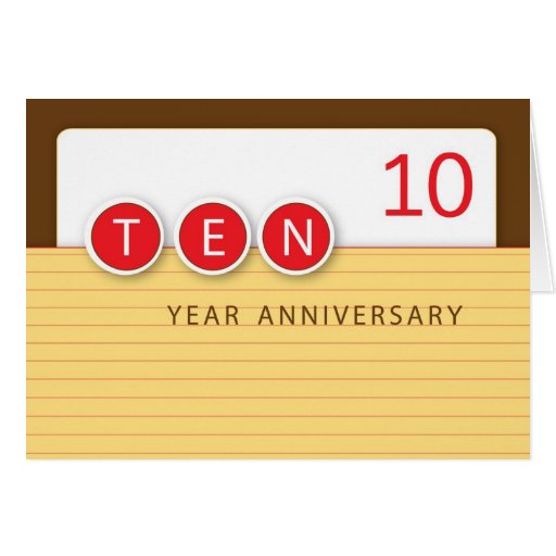 3987 10 Year Employee Anniversary Circles Card Zazzle