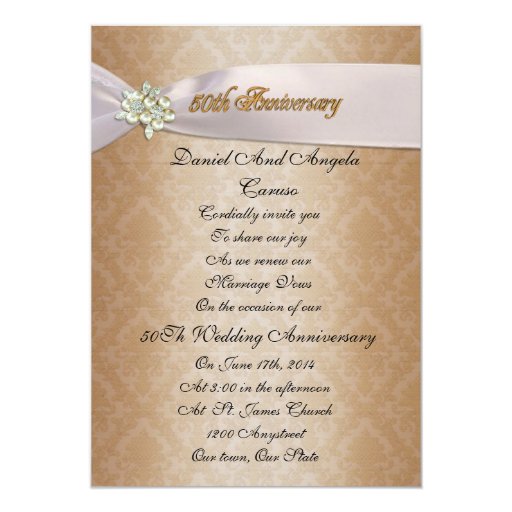 50th Anniversary Vow Renewal Invitation Zazzle 50th Anniversary Vow Renewal Invitation Zazzle