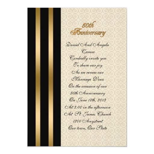 50th Anniversary Vow Renewal Invitation Zazzle 50th Anniversary Vow Renewal Invitation Zazzle