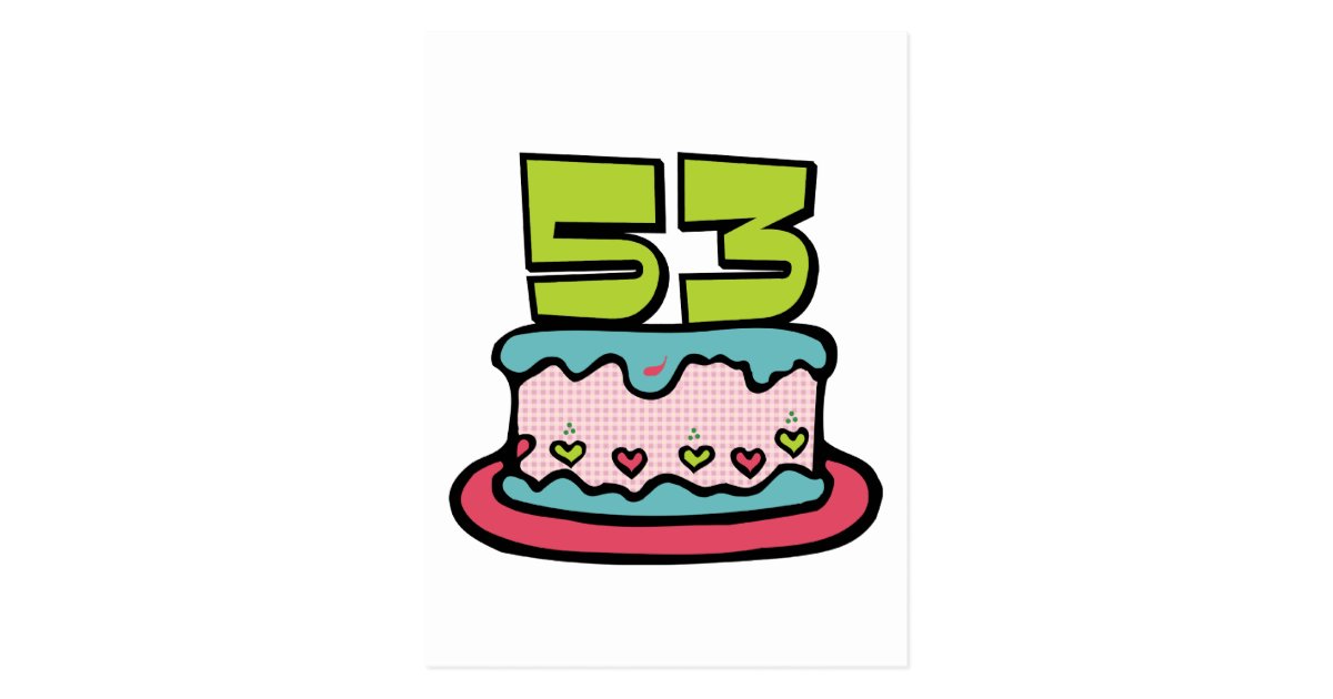 53 Year Old Birthday Cake Postcard | Zazzle 53 Year Old Birthday Cake Postcard | Zazzle