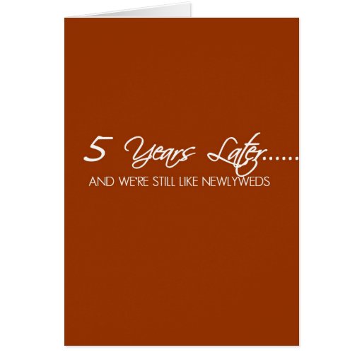 5 Year Wedding Anniversary Card Zazzle