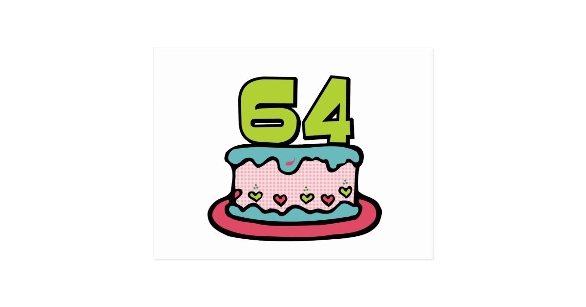 64-year-old-birthday-cake-postcard-zazzle