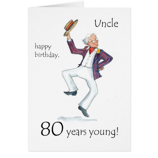 80th Birthday Card For An Uncle Zazzle 80th Birthday Card For An Uncle Zazzle