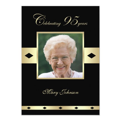 95th Birthday Party Invitation Photo 95th Zazzle 95th-birthday-party-invitation-photo-95th-zazzle
