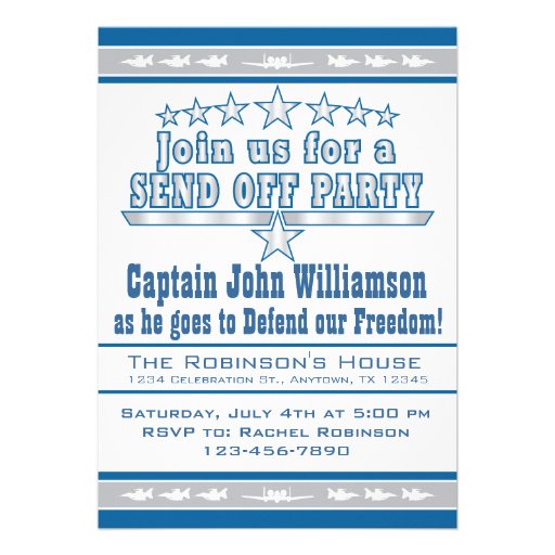 Air Force Send Off Deployment Party Invitation