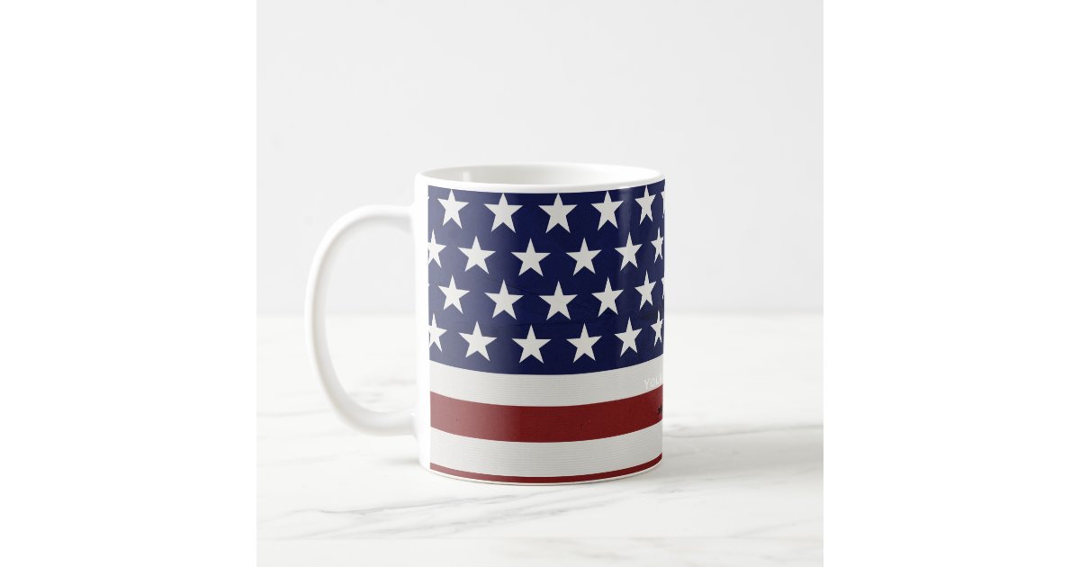 American Usa Flag Patriotic July 4th Custom Coffee Mug Zazzle