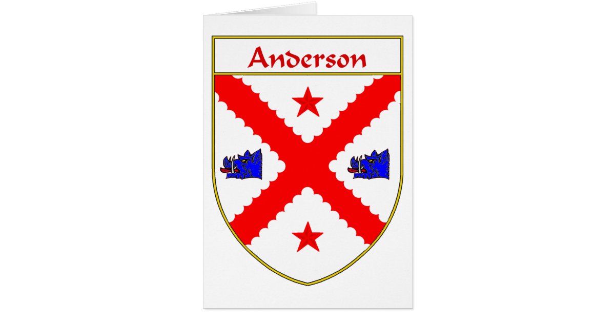 Anderson Coat of Arms/Family Crest Card | Zazzle