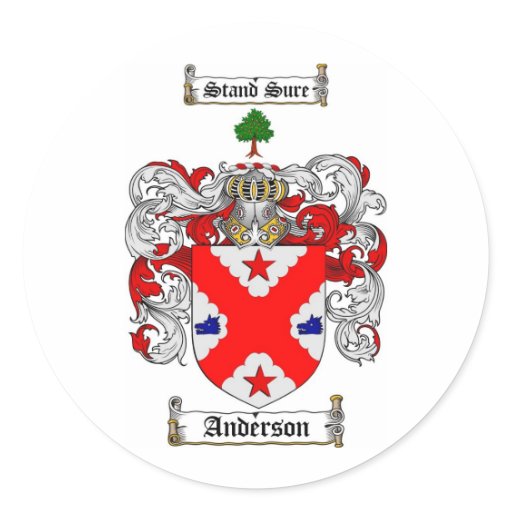 ANDERSON FAMILY CREST - ANDERSON COAT OF ARMS CLASSIC ROUND STICKER ... ANDERSON FAMILY CREST - ANDERSON COAT OF ARMS CLASSIC ROUND STICKER ...