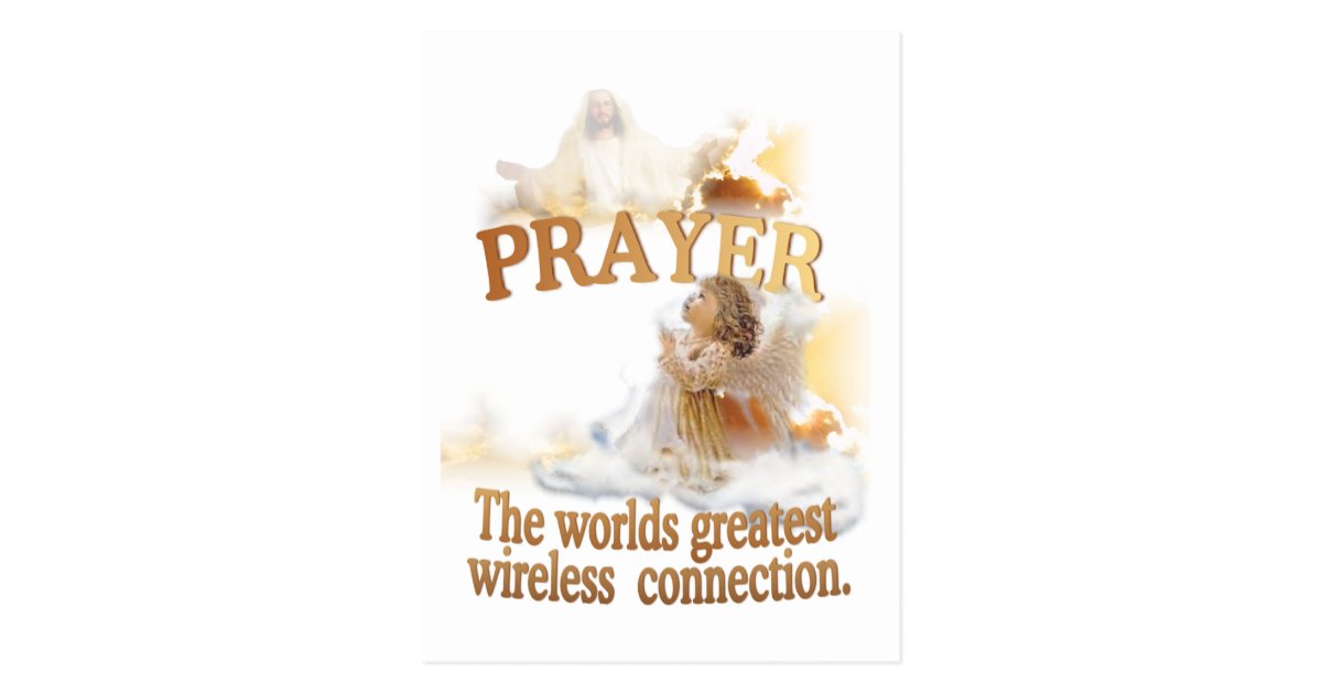 Angelic Prayer Worlds Greatest Wireless Connection Postcard | Zazzle Angelic Prayer Worlds Greatest Wireless Connection Postcard | Zazzle
