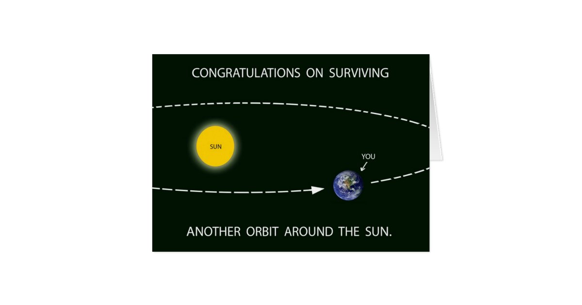 Another Orbit Around The Sun Birthday Card Zazzle