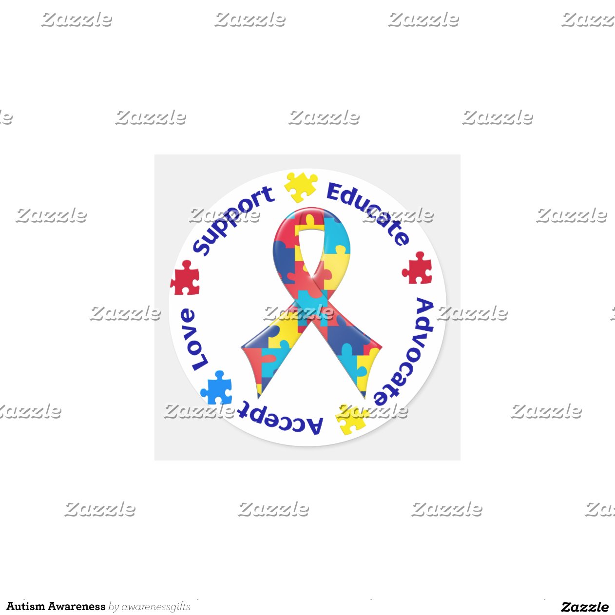 Autism Awareness Round Stickers Zazzle