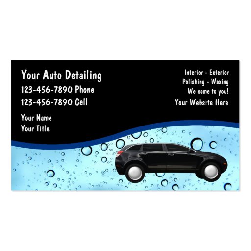 Auto Detailing Business Cards Zazzle