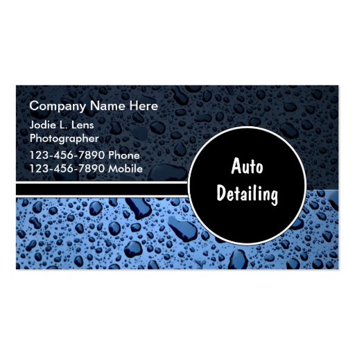 Auto Detailing Business Cards Zazzle