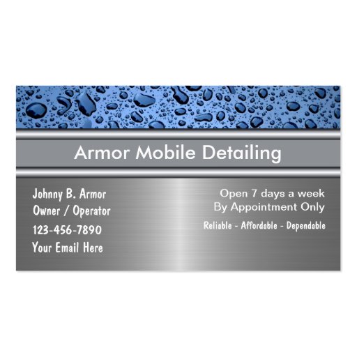 Auto Detailing Business Cards Zazzle