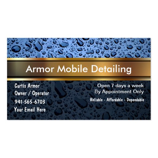 Auto Detailing Business Cards Zazzle