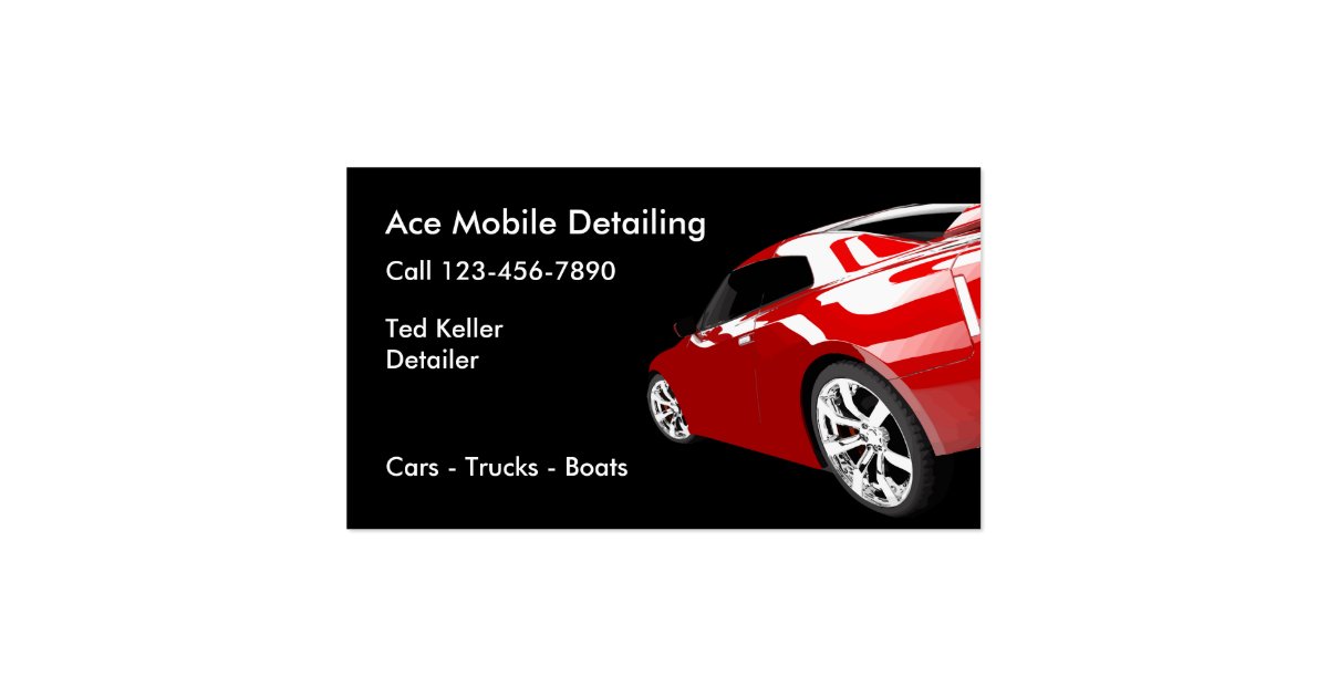 Automotive Mobile Detailing Business Cards Zazzle Automotive Mobile Detailing Business Cards Zazzle
