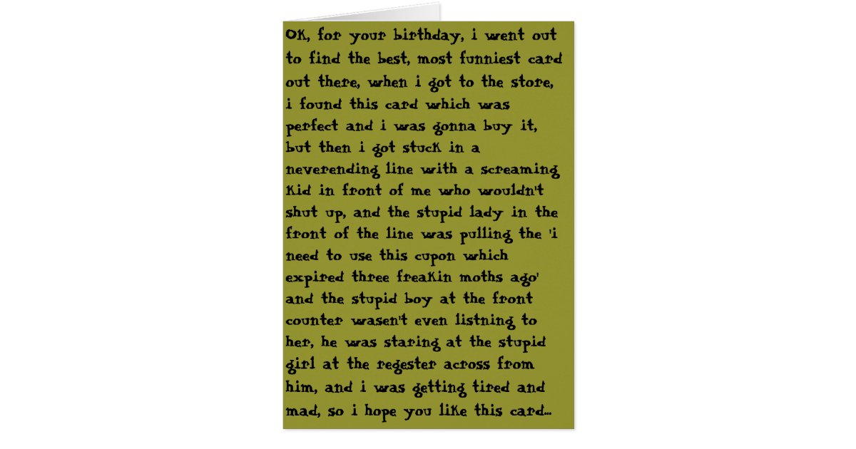 Bad Birthday Card Zazzle bad-birthday-card-zazzle