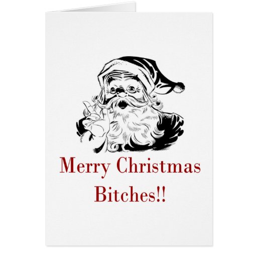 Bad Santa Christmas Card Zazzle