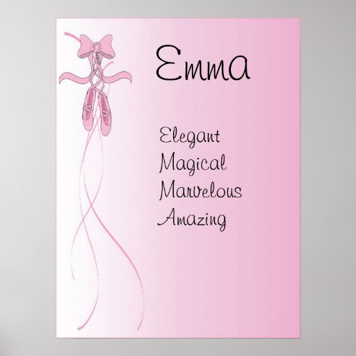 Ballet Ballerina Girls Name Art Poster Print Zazzle Ballet Ballerina Girls Name Art Poster Print Zazzle