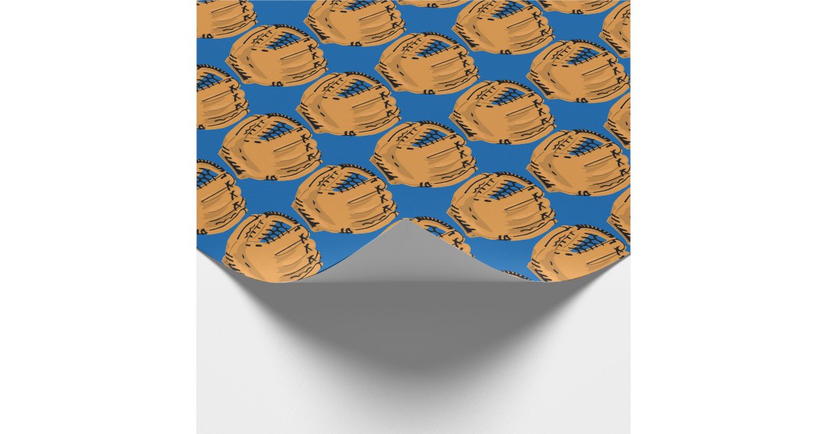 Baseball Glove Wrapping Paper Zazzle Baseball Glove Wrapping Paper Zazzle