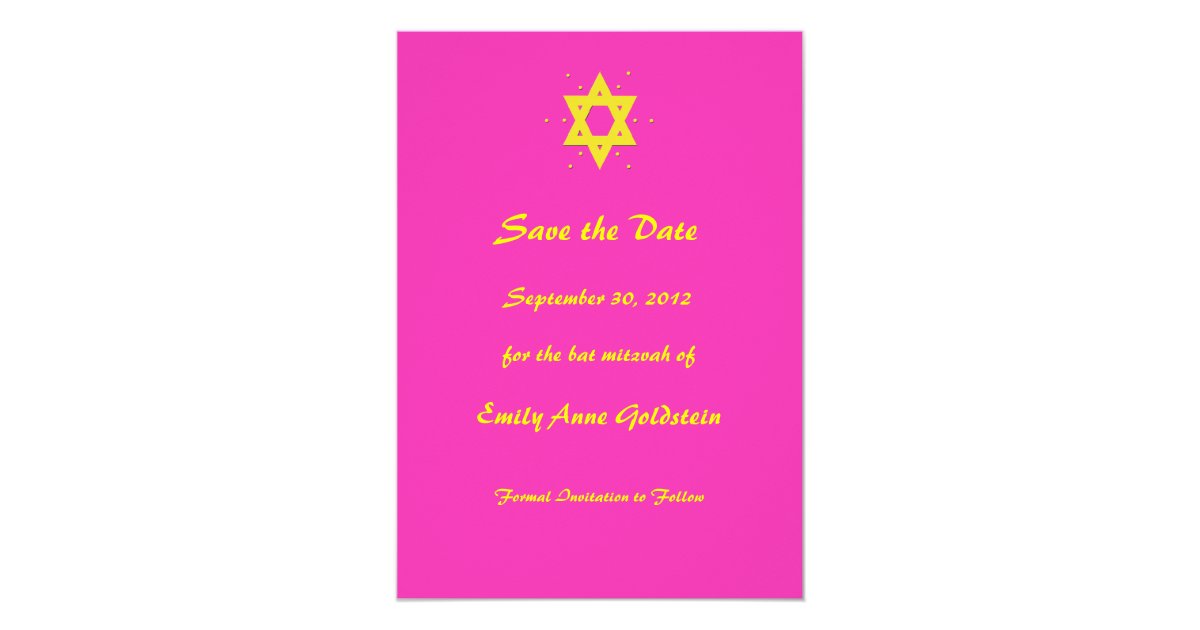 Save The Date Templates Bat Mitzvah