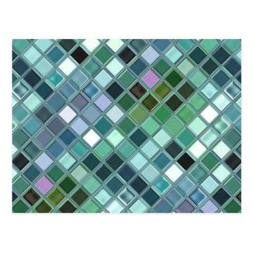 Beach Glass Mosaic Tile Art Postcard Zazzle