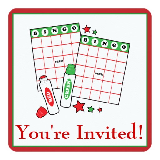 Bingo Holiday Party Invitation Zazzle Bingo Holiday Party Invitation Zazzle