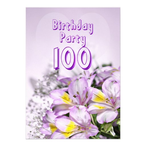 Birthday Party Invitation 100 Years Old Zazzle