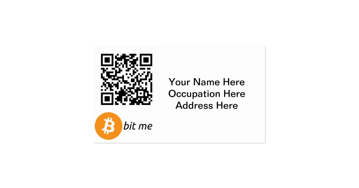Bitcoin Wallet QR Code Business Cards | Zazzle Bitcoin Wallet QR Code Business Cards | Zazzle