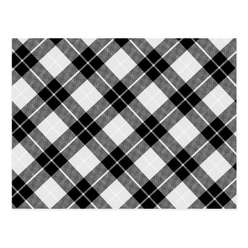 Black And White Plaid Postcard Zazzle black-and-white-plaid-postcard-zazzle