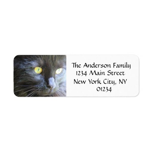 black-cat-face-return-address-labels-zazzle