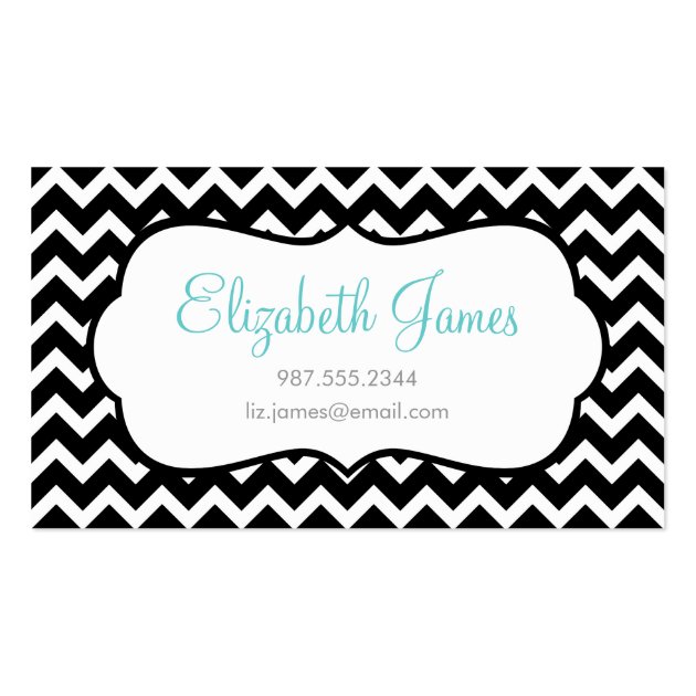 Black Chevron Business Card Templates
