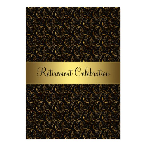 black-and-gold-retirement-party-5x7-paper-invitation-card-zazzle