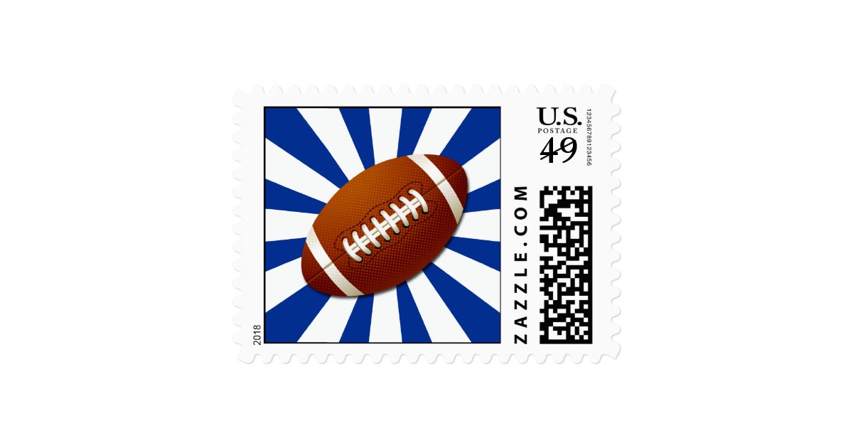 Blue And White Team Colors Retro Football Postage Zazzle blue-and-white-team-colors-retro-football-postage-zazzle