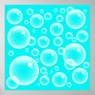 Floating Bubbles Posters | Zazzle