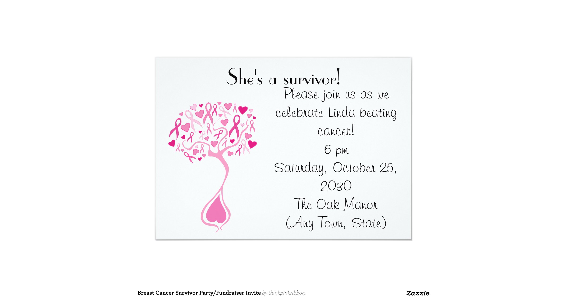 Breastcancersurvivorpartyfundraiserinvite