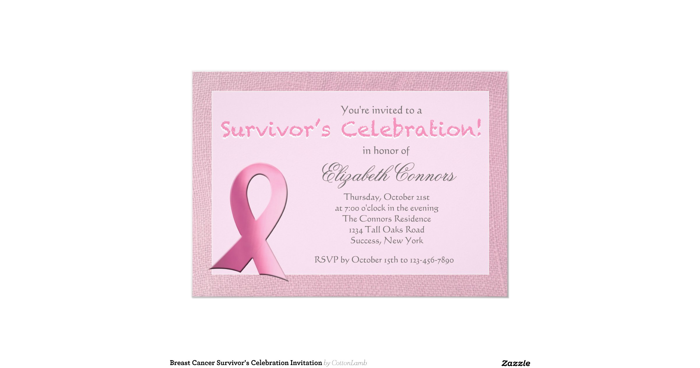 Breastcancersurvivorscelebrationinvitation
