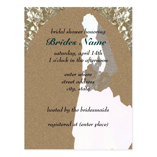 Bridal Shower Invitation Template Postcard Zazzle