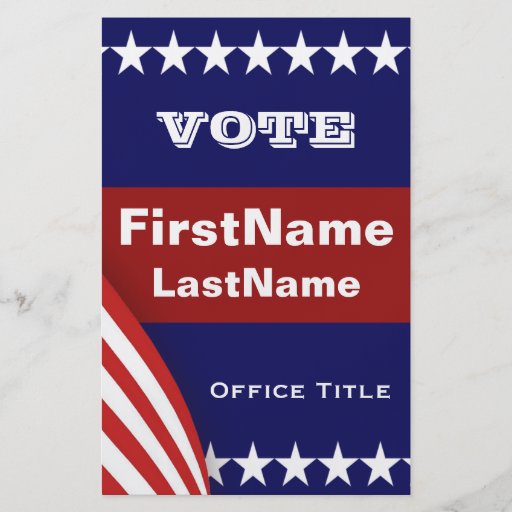 Campaign Flyer Template Zazzle
