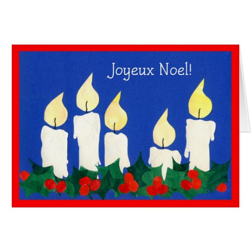 Candles French Christmas Card Zazzle candles-french-christmas-card-zazzle