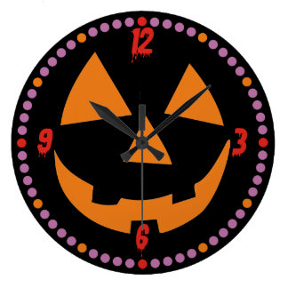 Halloween Theme Wall Clocks | Zazzle