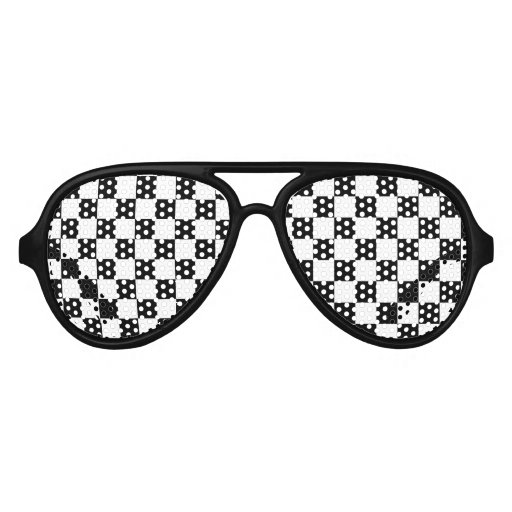 Checkered Flag Aviator Sunglasses Zazzle